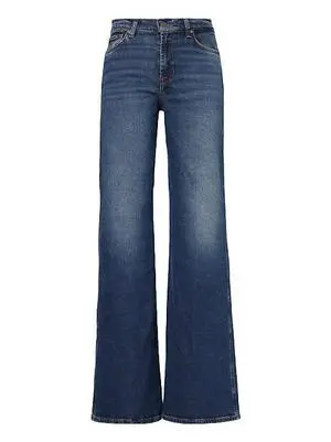 7 For All Mankind Lotta Flared Stretch-Denim Blend Jeans Cisco