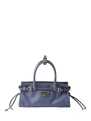 Prada Bonnie Mini Leather Handbag Blue