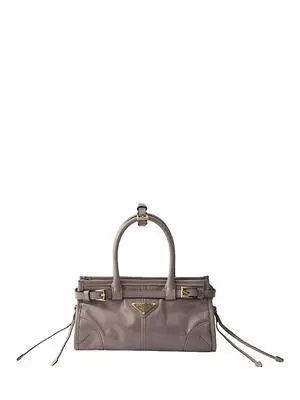 Prada Bonnie Mini Leather Handbag Grey