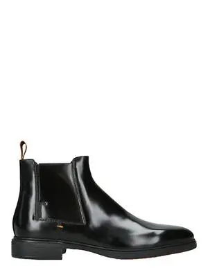 Santoni Leather Chelsea Boots - Black