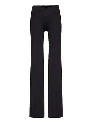 GYMSHARK Crossover Flared-leg Tall Stretch-woven Leggings - Black