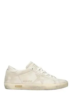 GOLDEN GOOSE Super Star Leather Trainers Bone