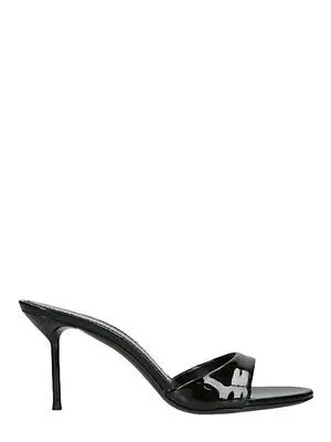 Paris Texas Lidia 70 Leather Heeled Mules - Black