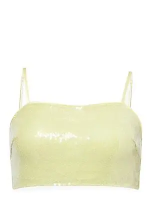 AMY LYNN Ambra Sequin Woven Top - Lime