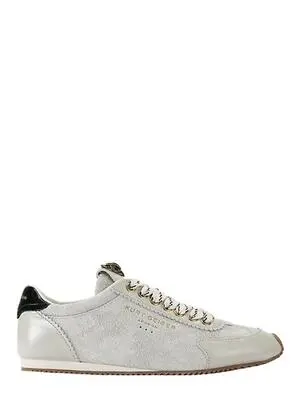Kurt Geiger Islington Eagle-embellished Leather Trainers - Bone