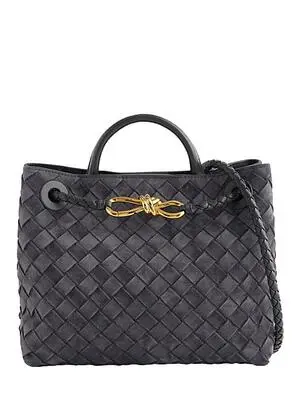 Bottega Veneta Bottega Veneta Andiamo Small Suede Tote Bag Graphite-mb-graphite