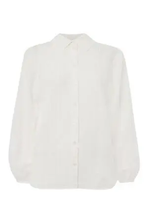 Whistles Relaxed-fit Textured Woven Shirt - White
