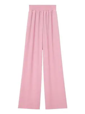 JOSEPH Nour Wide-Leg Trousers Blush