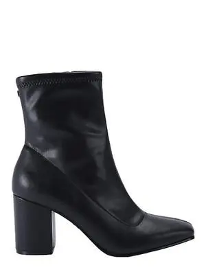 Carvela Strut Heeled Faux-leather Ankle Boots - Black
