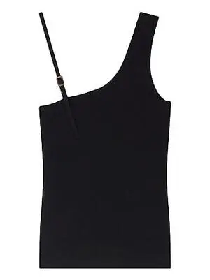 Sandro Asymmetric Stretch-knit Jumper - Black