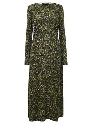 Whistles Animal-print Stretch-jersey Midi Dress - Multi-coloured