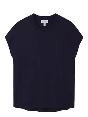 THE WHITE COMPANY Cotton-blend T-shirt - Navy