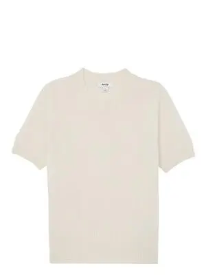 REISS Stevie Crewneck Cashmere T-shirt - Ivory