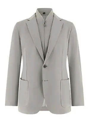 Boggi Milano Regular-fit Wool Sweatshirt Jacket - Grey