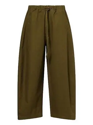 ENTIRE STUDIOS Wide-leg Cotton Trousers - Pine