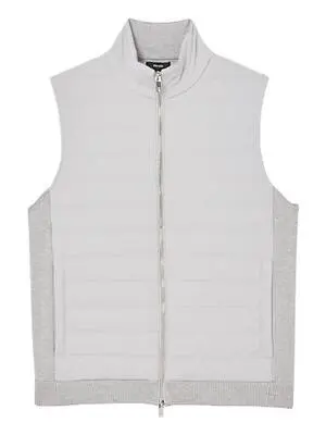 REISS Newford Quilted Gilet - Soft Grey