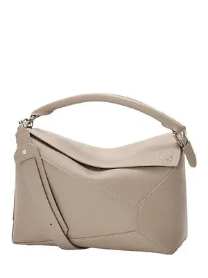 Loewe Puzzle Edge Medium Leather Shoulder Bag - Clay