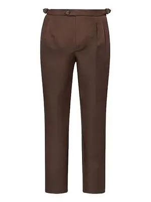 NOBL Axton Tailored Woven Trousers - Chocolate
