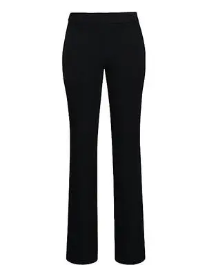 House Of Cb Straight-leg High-rise Stretch-crepe Trousers - Black