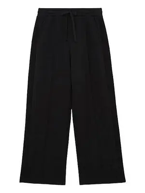 REISS Bella Stretch-jersey Jogging Bottoms With Side Stripe - Black
