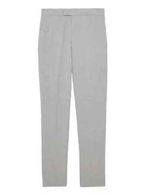 REISS Slim-Fit Drawstring Woven Trousers Grey