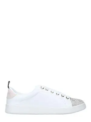 Kurt Geiger Liza Logo-embossed Low-top Faux-leather Trainers - Silver