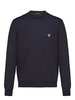 Prada Wool Crewneck Sweatshirt - Blue