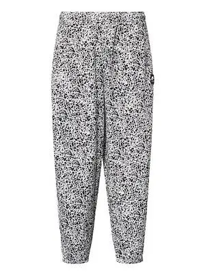 Nike Graphic-print Straight-leg Woven Trousers - Black