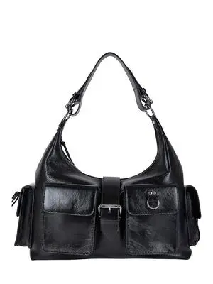 The Kooples Amelia Xl Leather Shoulder Bag - Black