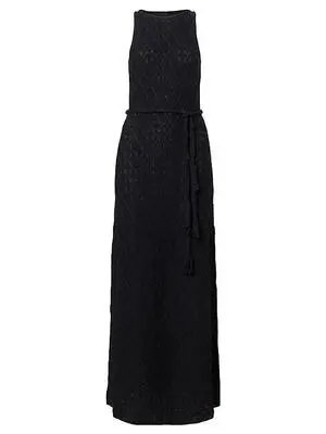 Devon Windsor Knitted Cut-Out Maxi Dress Twilight