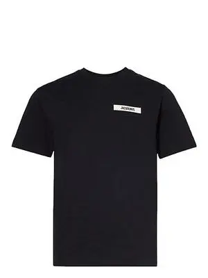 Jacquemus Le T-shirt Gros Grain Cotton-jersey T-shirt - Black