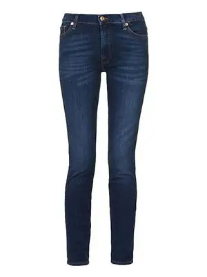 7 For All Mankind Slim Illusion High-rise Skinny Jeans - Starlight