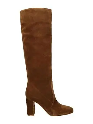 GIANVITO ROSSI Glen 85 Heeled Suede Knee-high Boots - Tan
