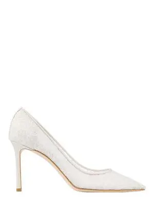 JIMMY CHOO Romy 85 Lace Pumps - Ivory
