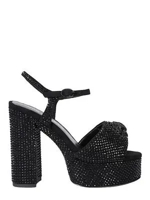 Kurt Geiger Kensington Platform-heel Woven Sandals - Blk/other