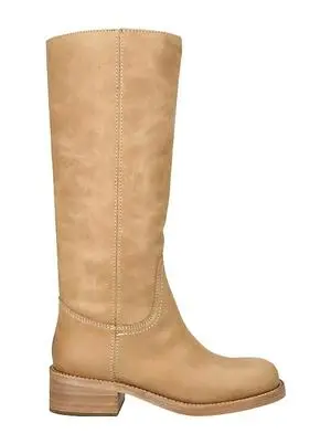 Steve Madden Riggs Leather Knee-High Boots Mid Brown