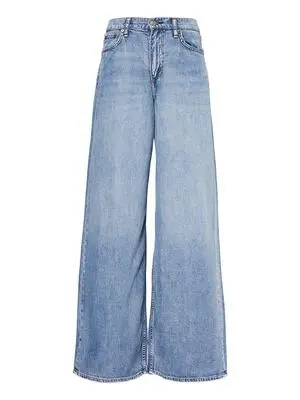 Rag & Bone Featherweight Sofie Wide-leg High-rise Denim-blend Jeans - Beverly