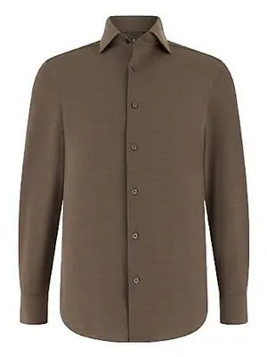 Boggi Milano Regular-fit Japanese Jersey Polo Shirt S Brown