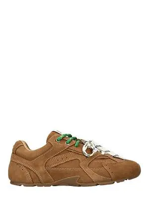Steve Madden Asiel Suede Trainers - Camel