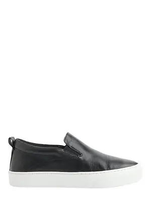 Whistles Kinsley Leather Low-top Slip-on Trainers - Black