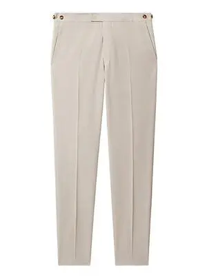 REISS Slim-fit Straight-leg Stretch Wool-blend Trousers - Stone
