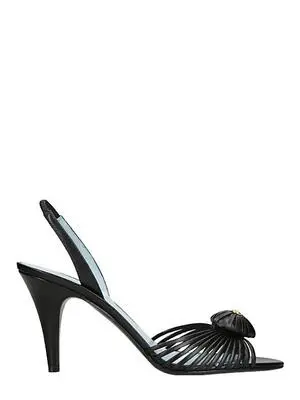 Valentino Garavani Royal 85 Leather Heeled Sandals - Black