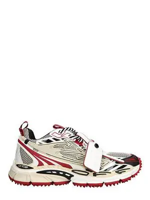 Off-White Be Right Back Mesh And Faux-Leather Trainers Red Comb