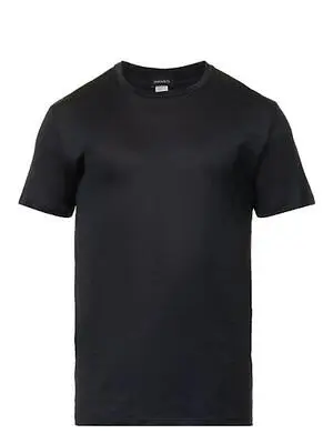 Hanro Crew-neck Regular-fit Cotton-jersey T-shirt - Black