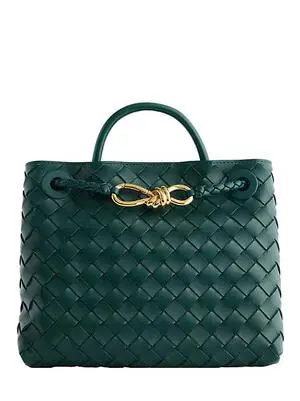 Bottega Veneta Andiamo Small Leather Tote Bag - Green
