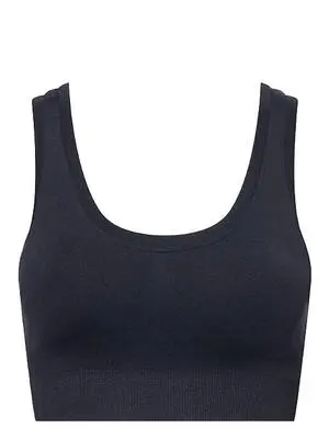 Hanro Touch Feeling Padded Crop Stretch-woven Top - Black