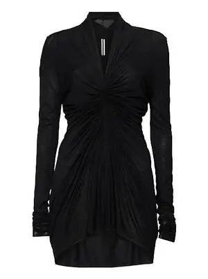 Rick Owens Radiance Long-sleeve Woven Top - Black