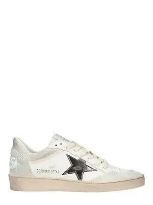 GOLDEN GOOSE Ball Star Leather Low-Top Trainers Bone/comb