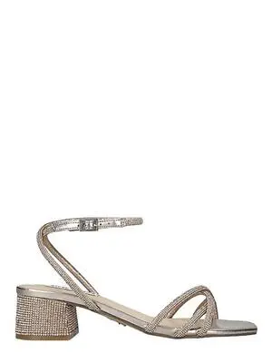 Steve Madden Cerena Faux-leather Block-heel Sandals - Gold