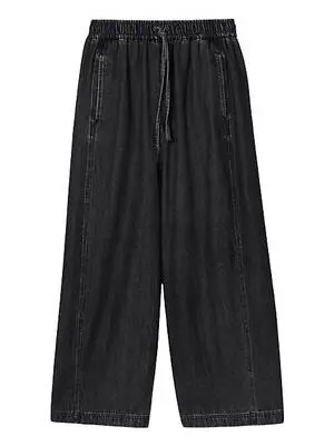 Whistles Barrel-leg Denim Trousers - Barely Black